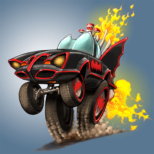 1966 Batmobile Collectable Statue – Dennis Jones